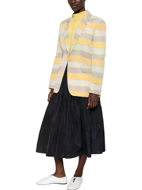 Emporio Armani 1990s Striped Blazer - Grey