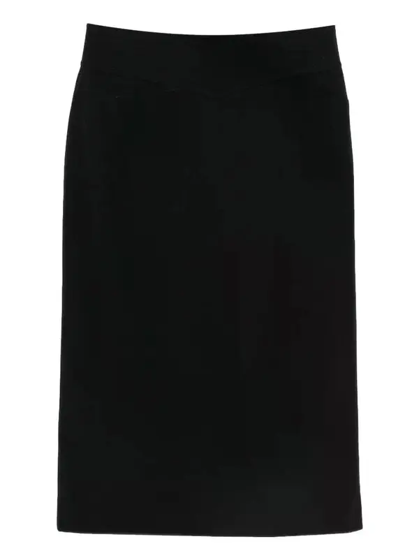 Dries Van Noten 1990s V-waist Pencil Skirt - Black