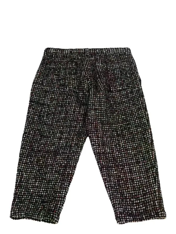 Comme Des Garçons Houndstooth Pleat Trousers - Black