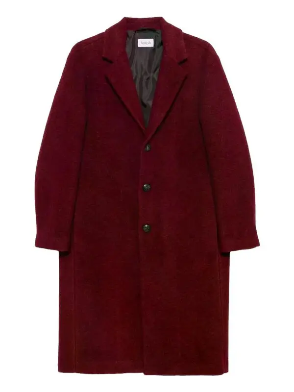 AMISH SUPPLIES Single-breasted Logo-patch Coat - Red