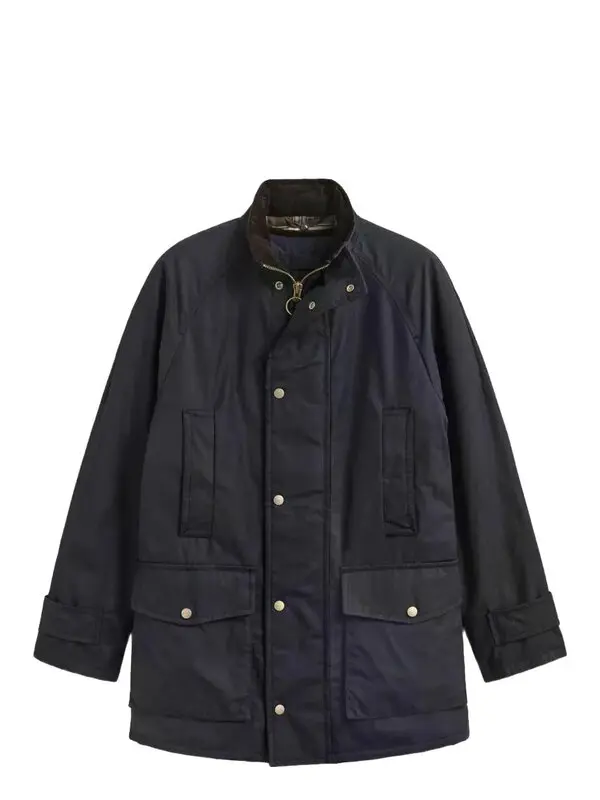 Gant Raglan-sleeve Corduroy-collar Jacket - Blue
