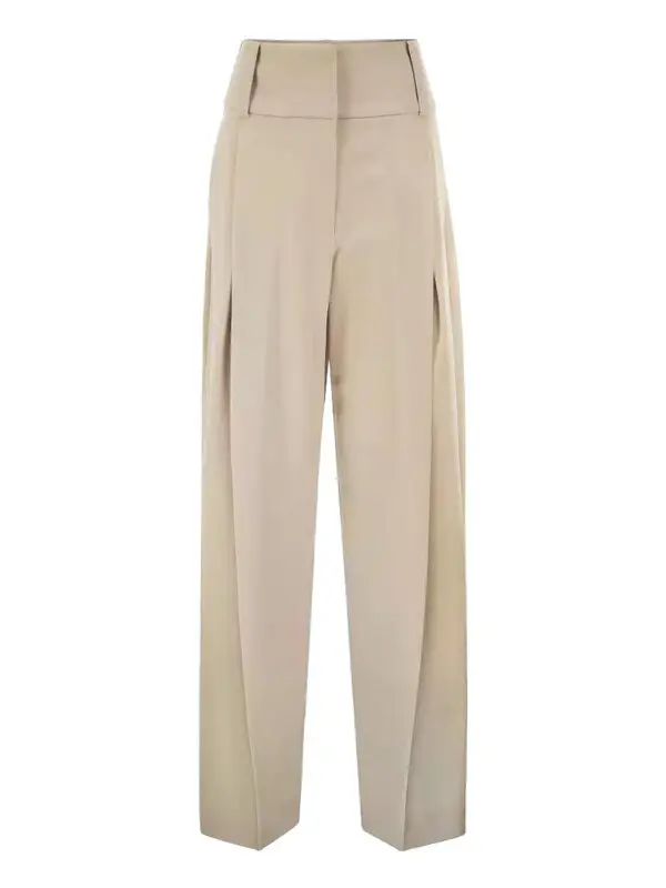 Max Mara Pleated Wide-leg Trousers - Neutrals