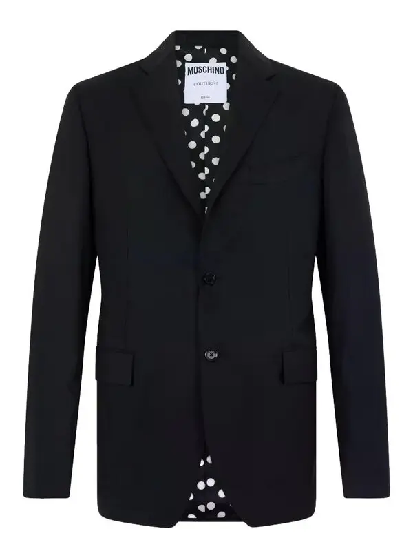 Moschino Notch-lapel Single-breasted Jacket - Black