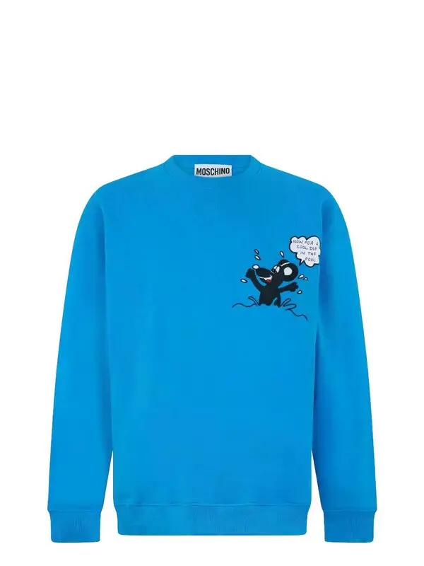 Moschino Logo-print Sweatshirt - Blue