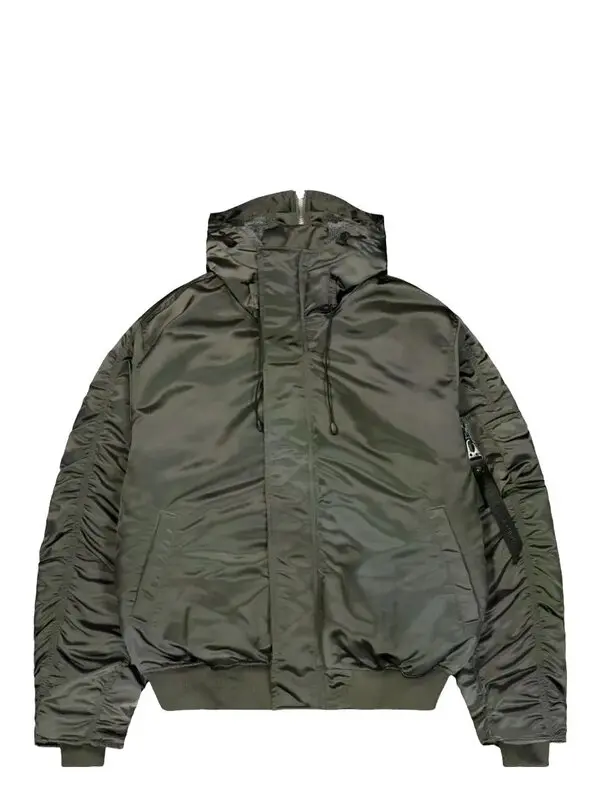 Alpha Industries N-2b Base Uv Hooded Bomber Jacket - Green