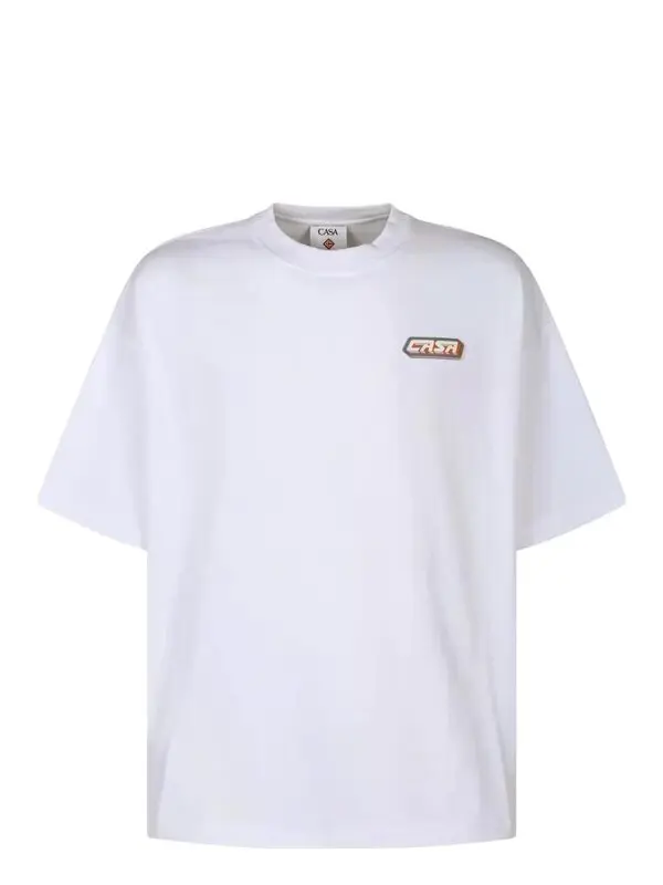 Casablanca Casa Racing Logo-patch T-shirt - White