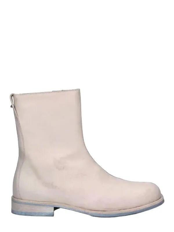 Our Legacy Waxed-suede Boots - White