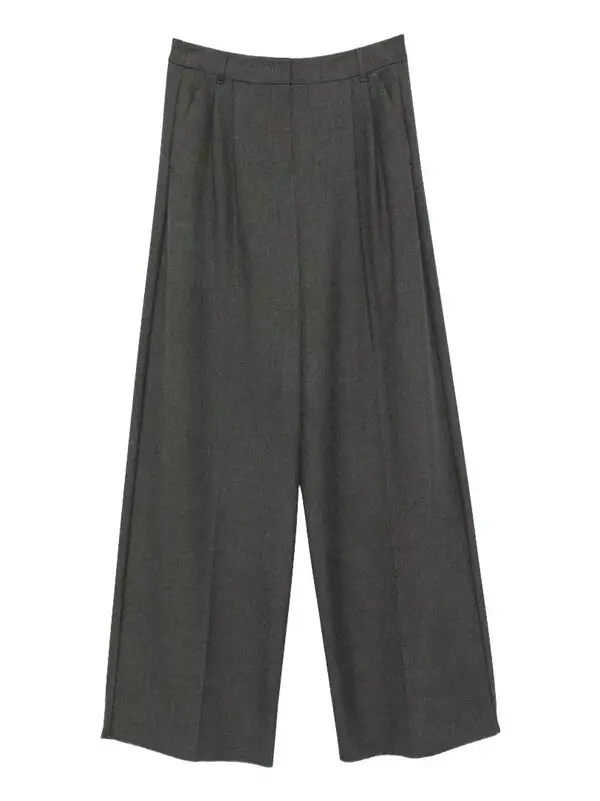 I BLUES Pleated Palazzo Pants - Grey