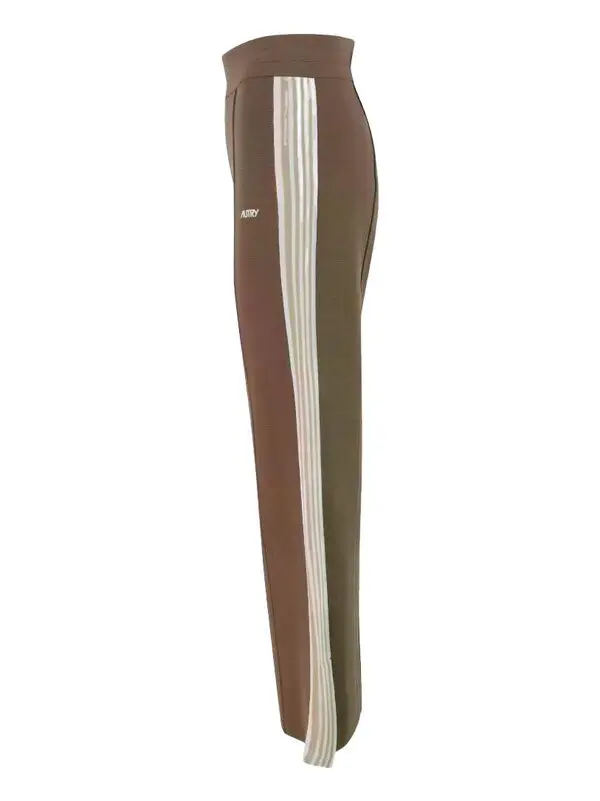 AUTRY Logo-detail Side-stripe Track Pants - Brown