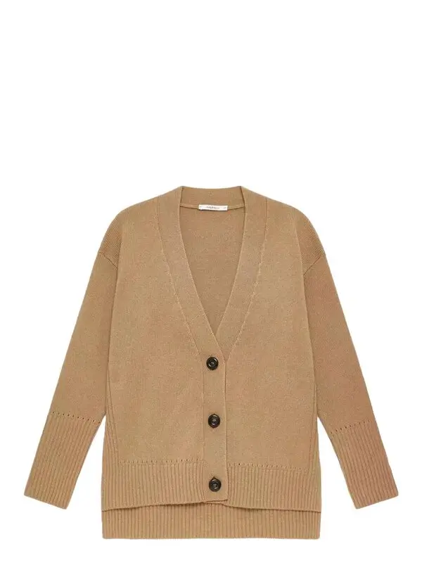 Malìparmi Ribbed-cuff V-neck Cardigan - Neutrals