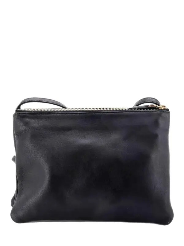 Celine Trio Leather Large Crossbody Bag - Black