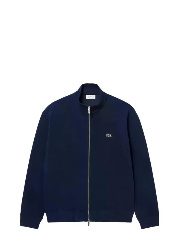Lacoste Logo-patch Zip-up Sweatshirt - Blue