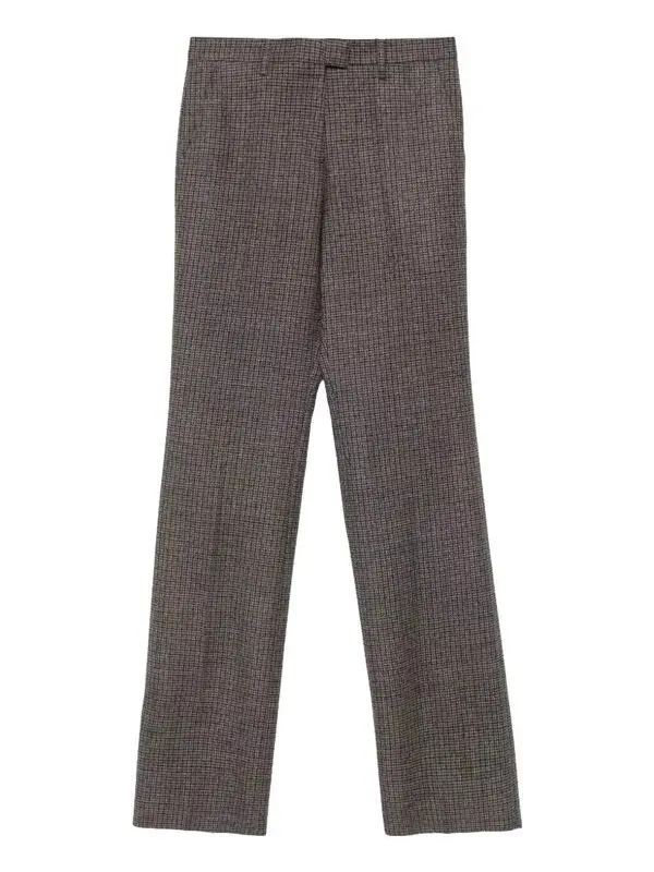 Etro Check Straight-leg Trousers - Grey