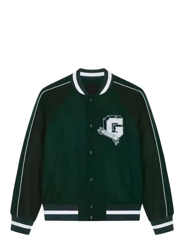 Givenchy College Varsity Jacket In Wool - Green