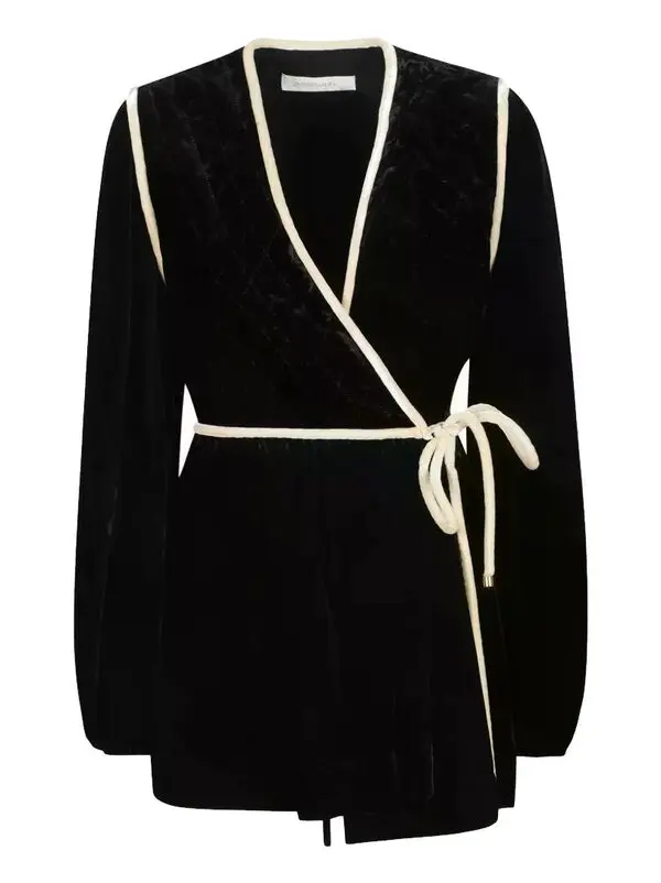 Zimmermann Quilted Velvet Jacket - Black