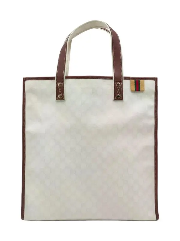 Gucci 2016-2026 Gg Supreme Web Tote Bag - White