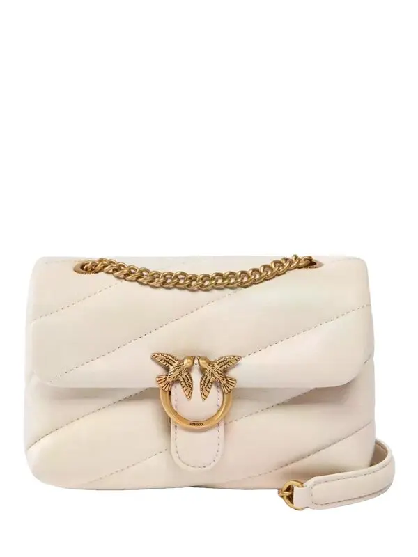 Pinko Baby Love Bag Puff Maxi Quilt New Buckle Shoulder Bag - Neutrals