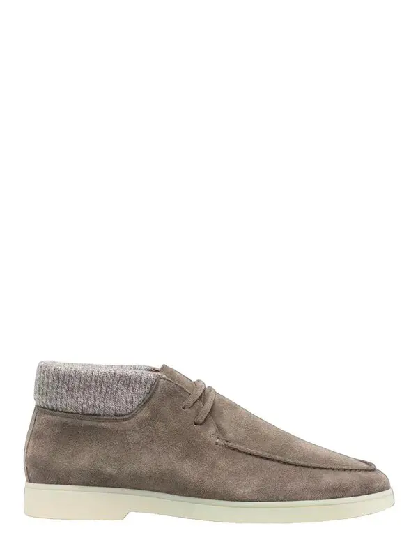 AURELIEN Suede Panelled Desert Boots - Brown