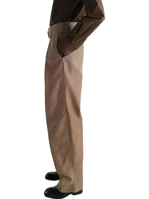 LEMAIRE Rounded Pants In Polycotton Twill - Neutrals