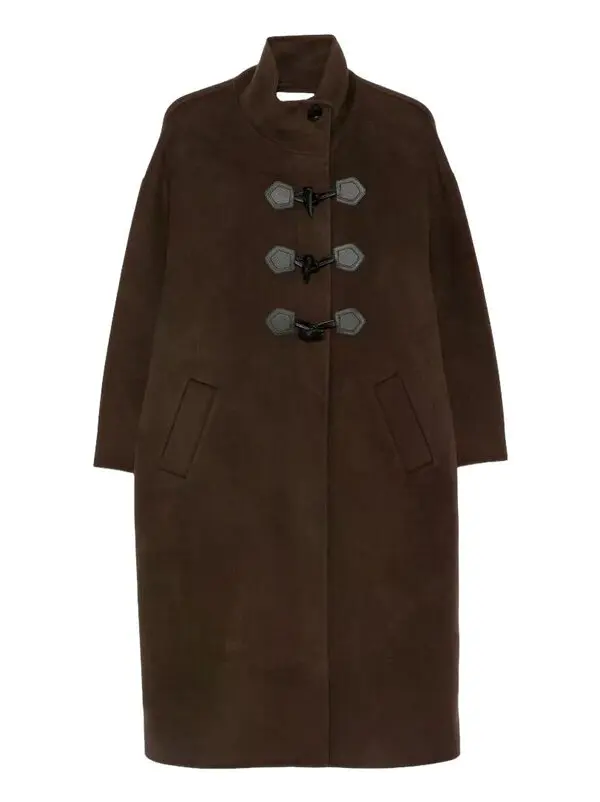 Ba&sh Kaya Toggle-fastening High-neck Coat - Brown