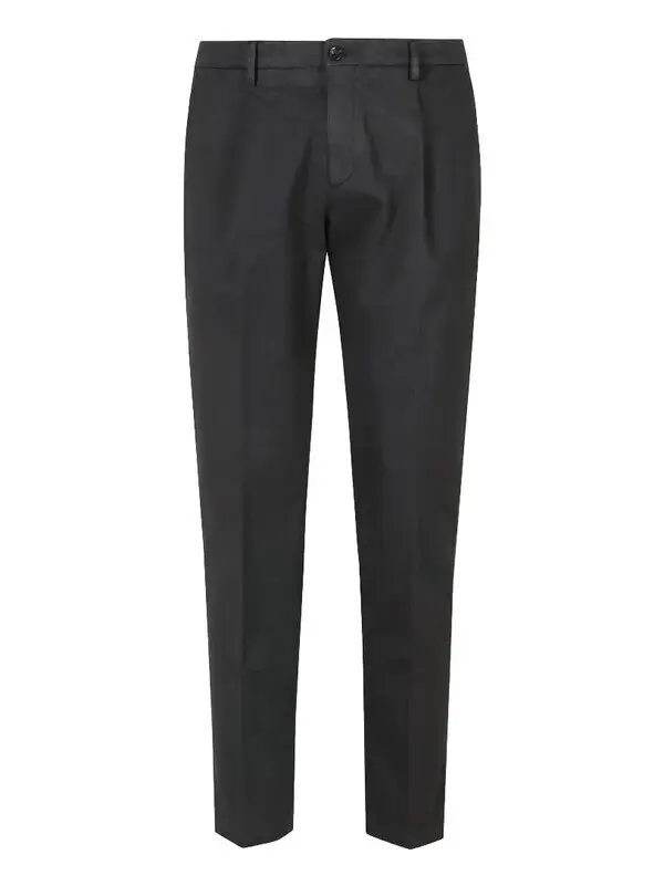 BRIGLIA 1949 Tiberio Pleated Cotton Trousers - Grey