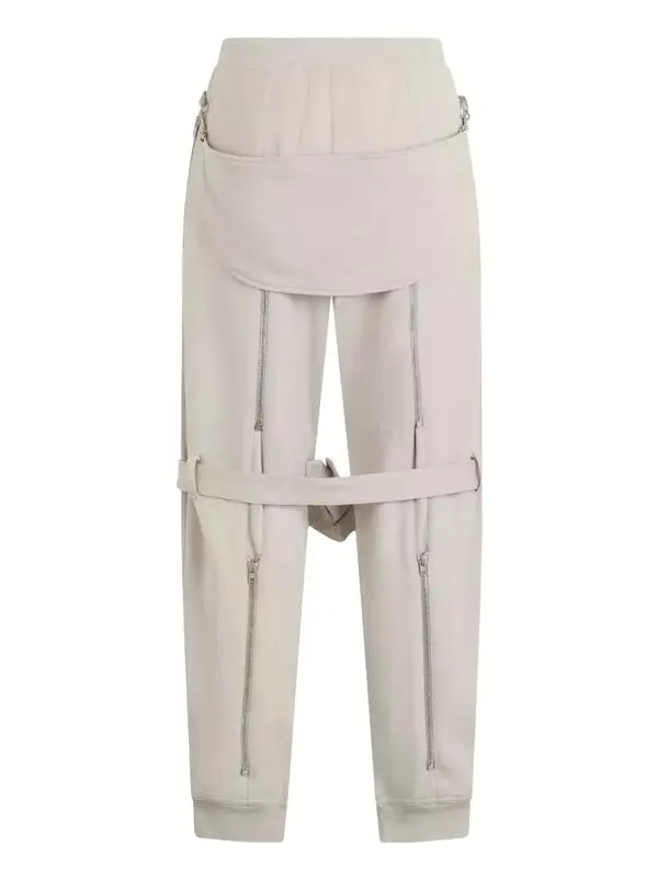 Moschino Buckle-strap Zip-detail Track Pants - Neutrals