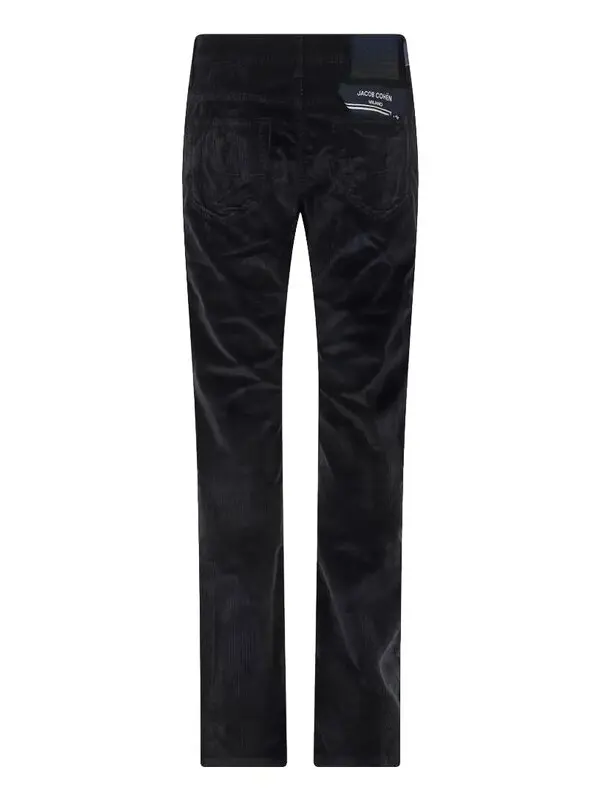JACOB COHЁN Bard Corduroy-effect Straight-leg Trousers - Blue