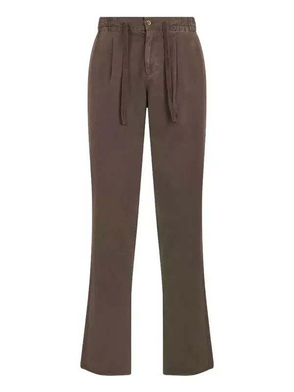 Fedeli Drawstring Flared Trousers - Brown