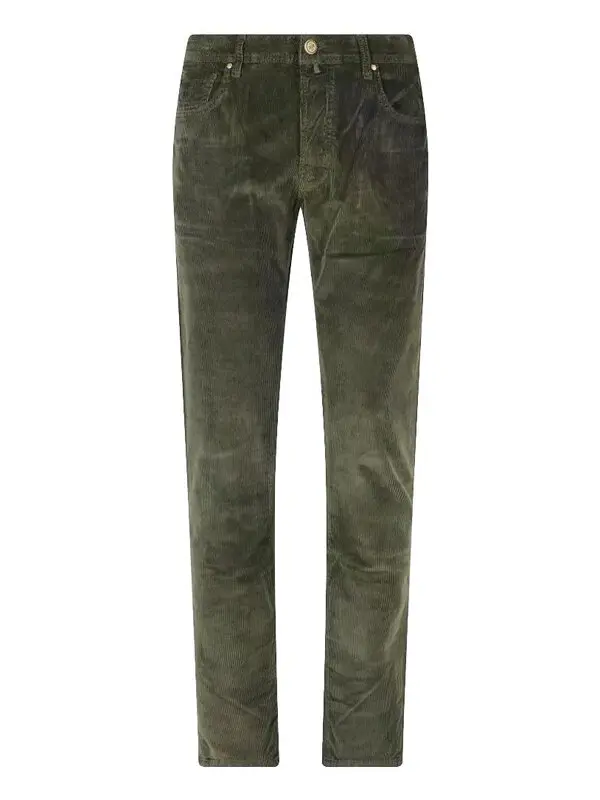 JACOB COHЁN Corduroy Trousers - Green