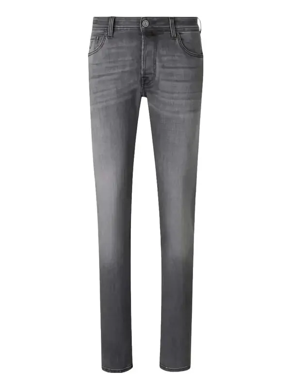 JACOB COHЁN Faded-effect Slim-fit Jeans - Grey