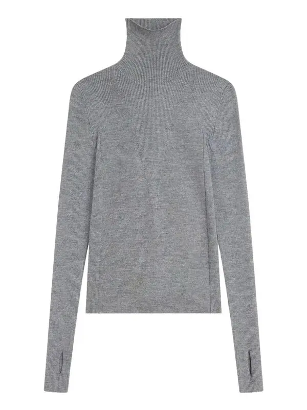 Givenchy Turtleneck Sweater In Wool And Silk - Grey