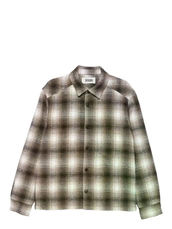 DRYKORN Check-pattern Button-up Jacket - Brown