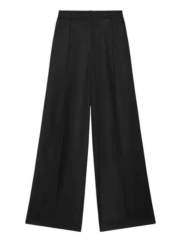 Blumarine Pleated Palazzo Pants - Black