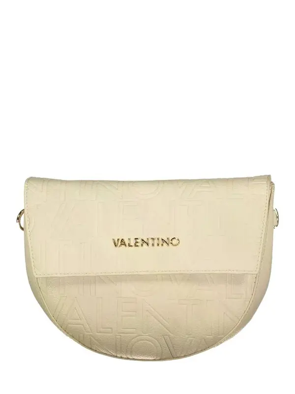 MARIO VALENTINO Logo-embossed Half-moon Clutch Bag - Neutrals