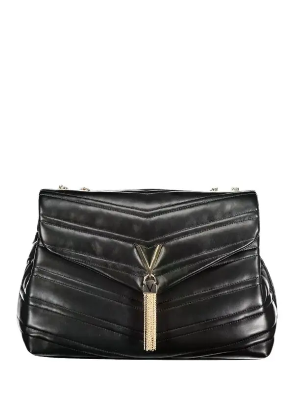 MARIO VALENTINO Quilted Leather Shoulder Bag - Black