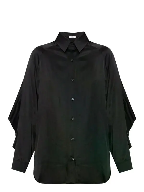 Balmain Oversized Silk Shirt - Black