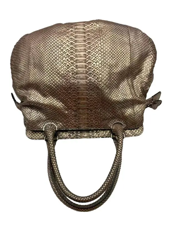 ZAGLIANI  Python-effect Shoulder Bag - Brown