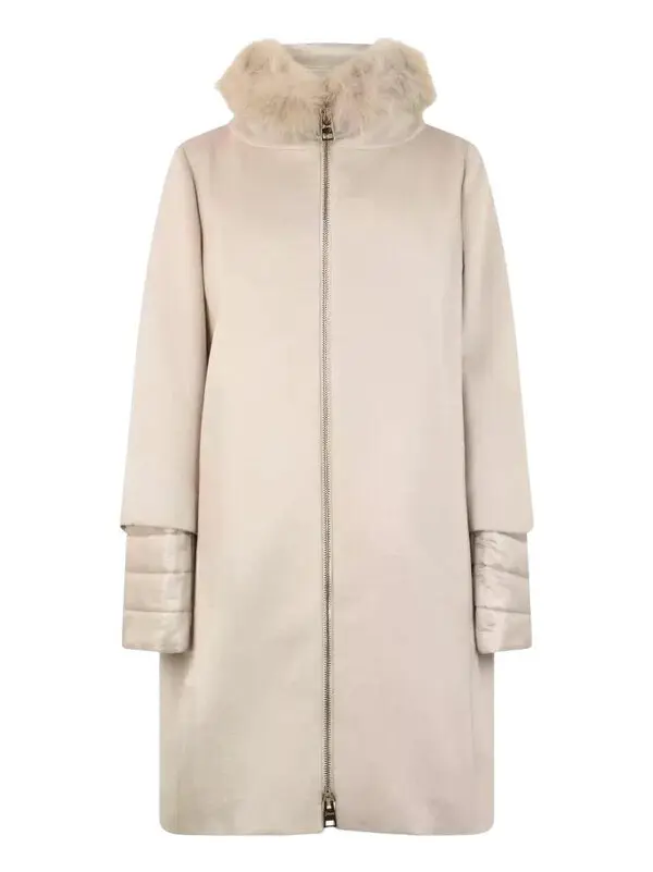 Herno Fur-trim Quilted-cuff Jacket - Neutrals