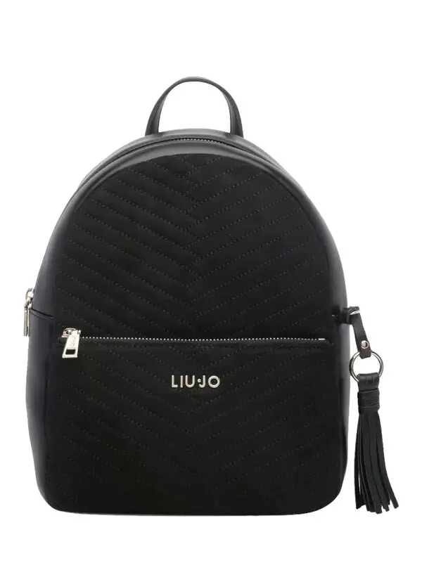 Liu Jo Chevron-quilted Tassel-detail Backpack - Black