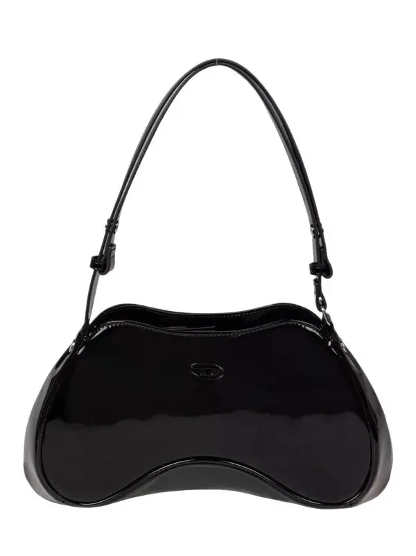 DIESEL® Play Patent-leather Shoulder Bag - Black