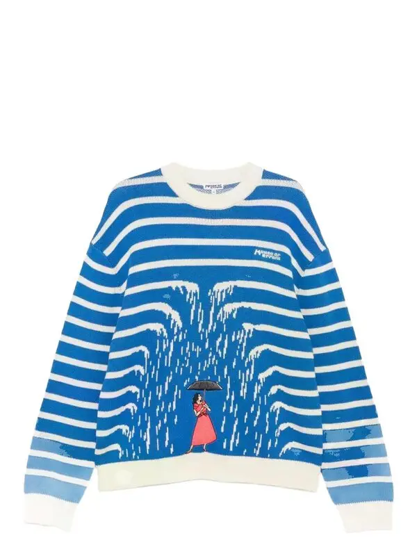 HOUSE OF ERRORS Striped-pattern Sweater - Blue