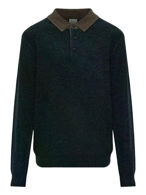 Paul Smith Dark Merino-silk Knitted Polo Shirt - Green