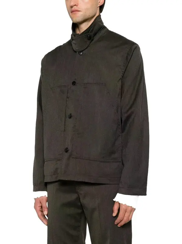 SUNFLOWER Button-up Throat-latch Jacket - Brown
