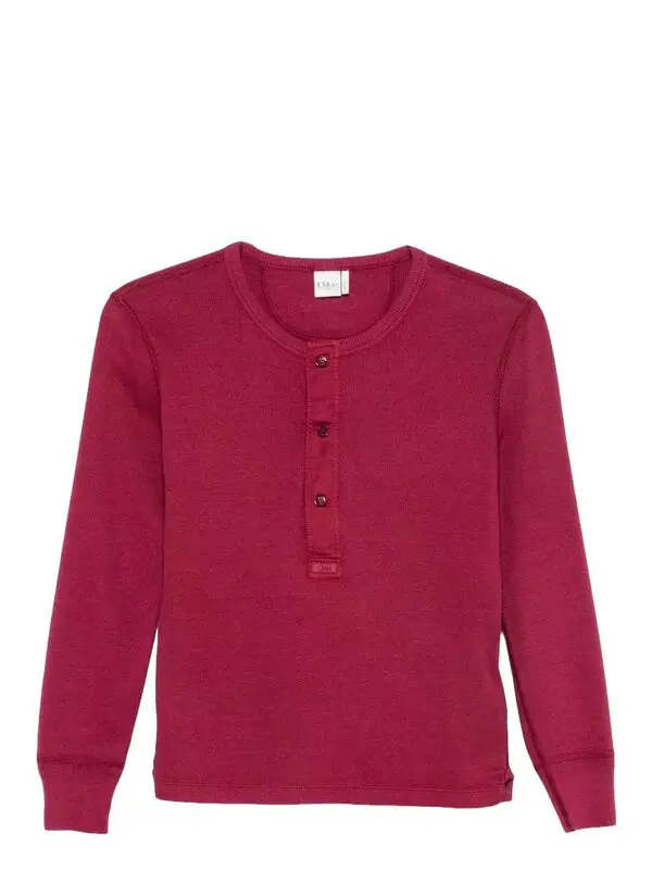 Chloé Button-placket Long-sleeve Top - Pink