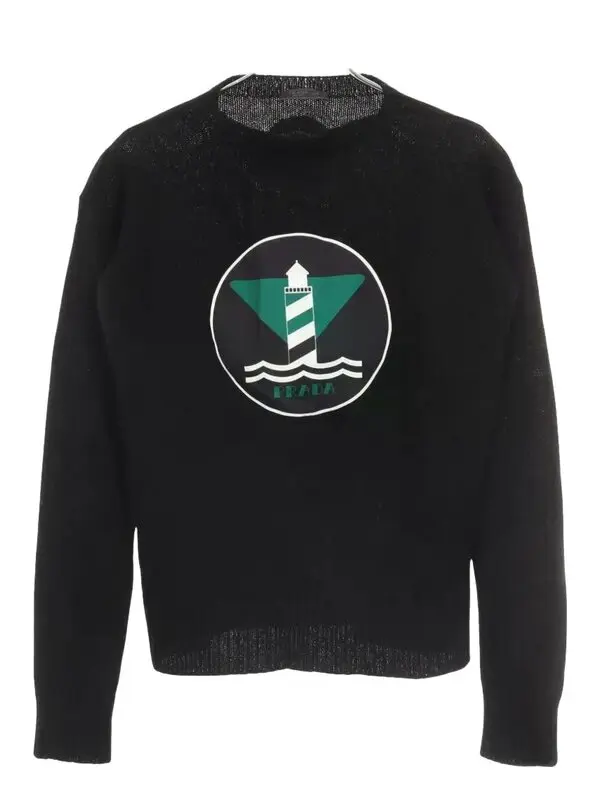 Prada 2010s Lighthouse-patch Sweater - Black