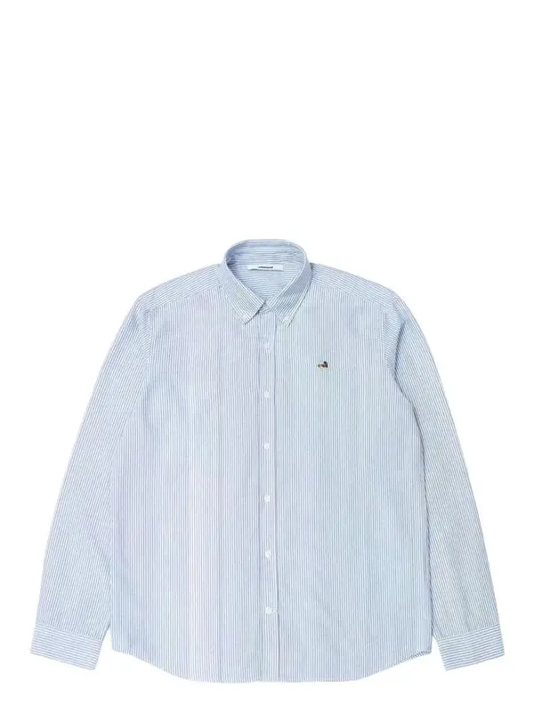 EDMMOND STUDIOS Duck Stripe-pattern Shirt - Blue