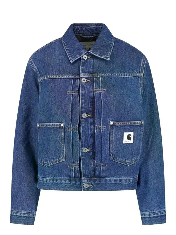 Carhartt Work In Progress Belmar Logo-patch Denim Jacket - Blue
