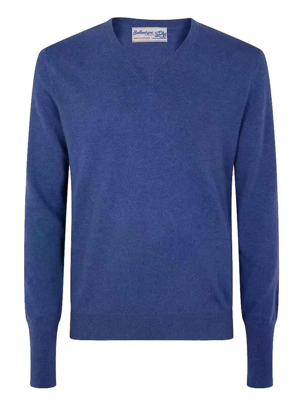 BALLANTYNE V-neck Sweater - Blue