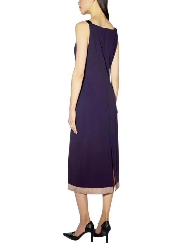 Liviana Conti Virna Contrast-trim Sleeveless Midi Dress - Purple