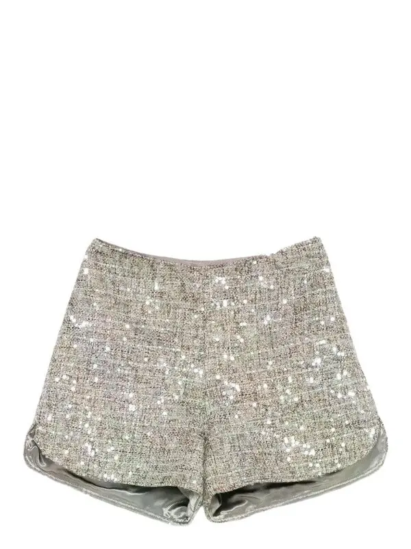 SIMONA CORSELLINI Sequin-embellished Shorts - Neutrals